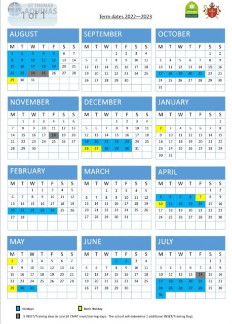 Term Dates - Saint Peter's Catholic Voluntary Academy
